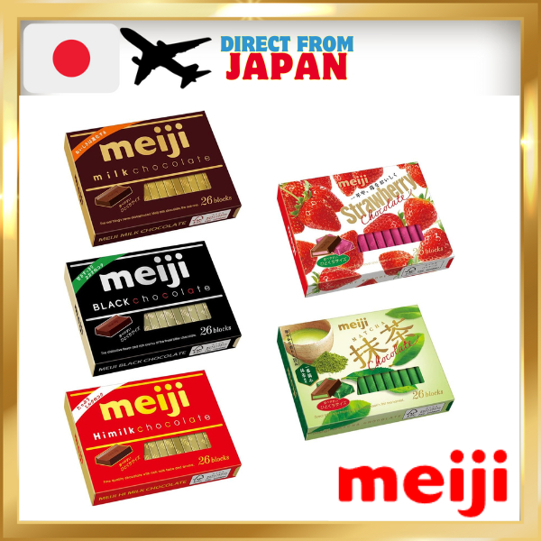 Directly from Japan 】 Meiji Chocolate Box, 26 Sheets / Matcha ( Green Tea ) / Strawberry / Milk ...