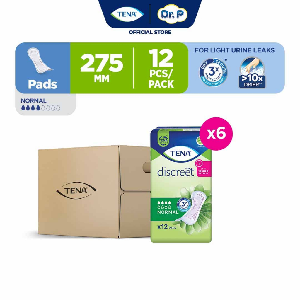 [Bundle Of 6] Tena Discreet Normal Pad 275mm (12s) | Shopee Singapore