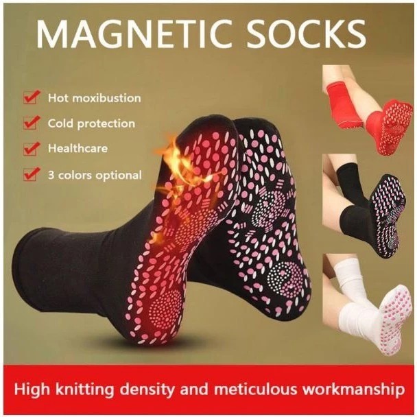 Bio nano Tourmaline Socks Therapy Magnetic Socks Stokin Haba AURA ...