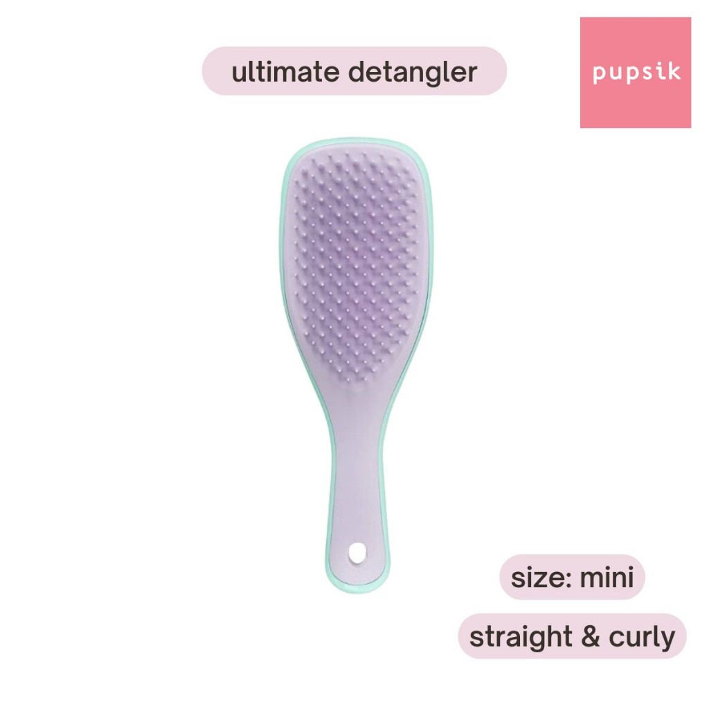 Tangle Teezer The Ultimate Detangler Mini Hairbrush, Straight & Curly ...