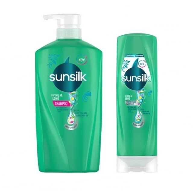 SUNSILK Strong & Long Shampoo 625ml & Conditioner 300ml (Exp 2026 ...