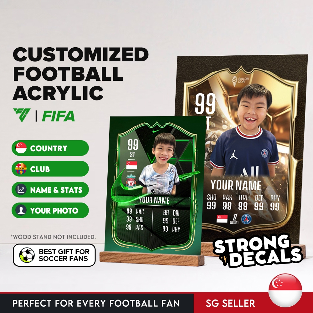 [SG Seller] Customised FIFA FC26 FC25 Card Gift Acrylic Football Soccer ...
