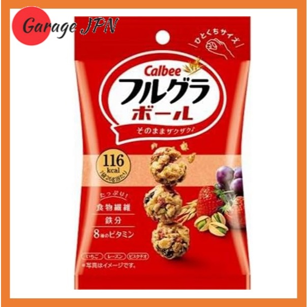【Calbee】Calbee Frugra Ball 26g granola oatmeal Dietary fiber Iron ...