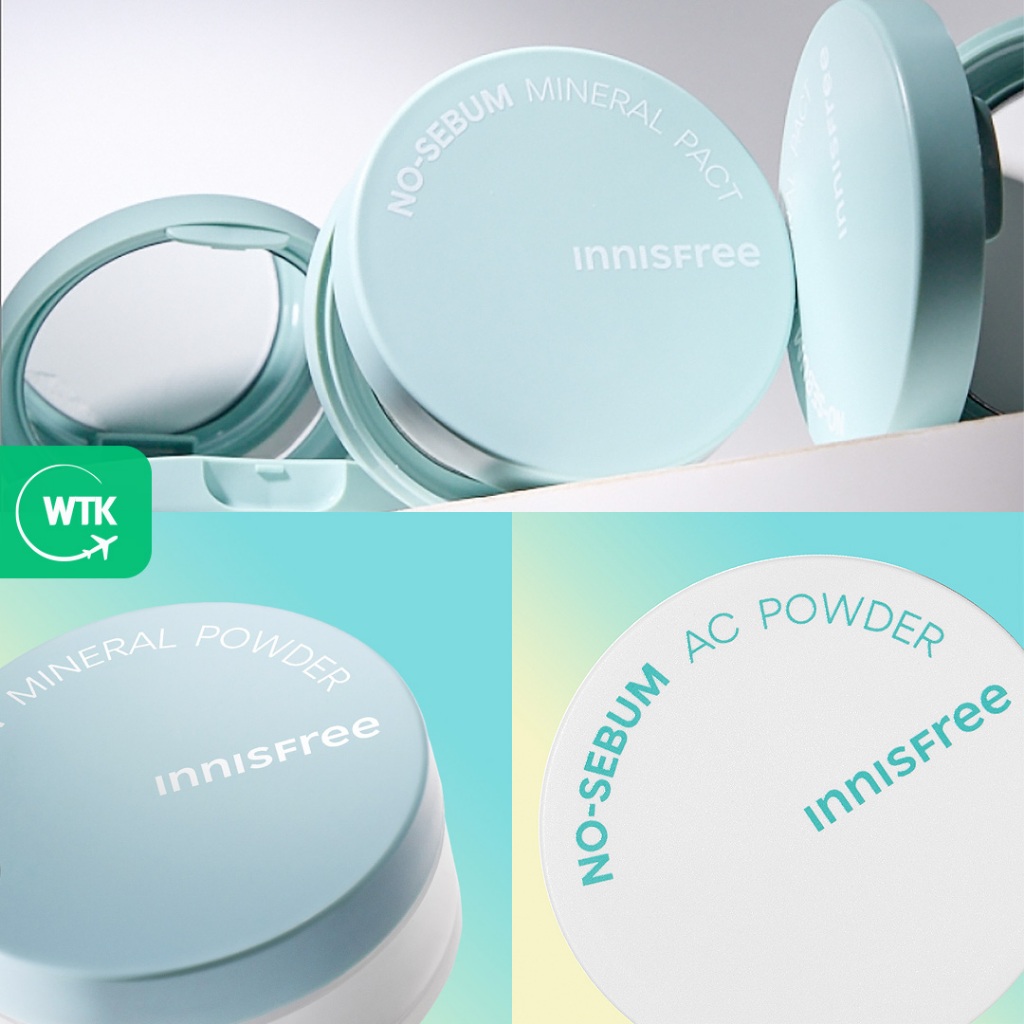 INNISFREE No-Sebum Mineral Pact 8.5g / Powder 5g /AC Powder 5g - A ...