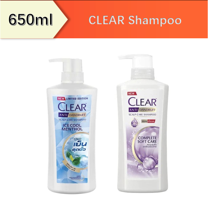 CLEAR Shampoo Anti Hair fall Ice Cool Menthol Complete Soft Care Extra ...