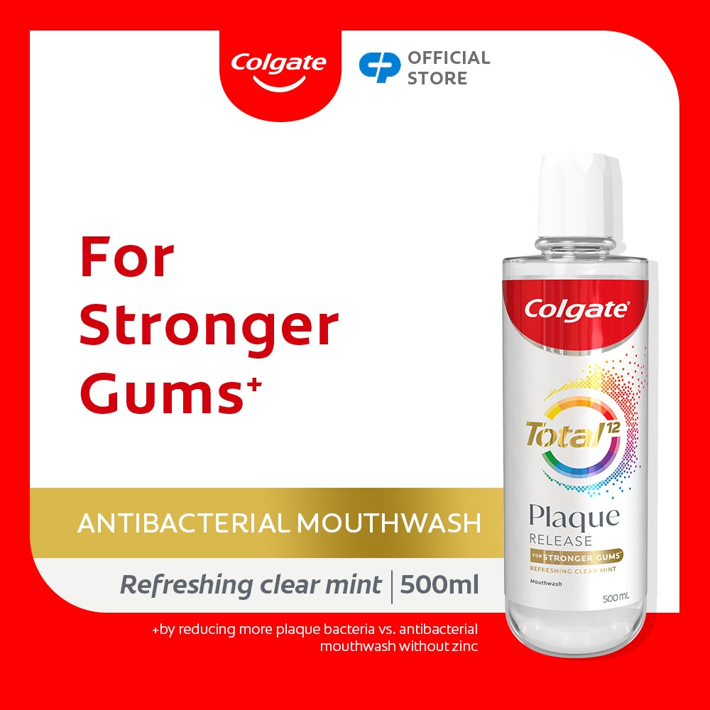 Colgate Total Plaque Clear Mint Mouthwash 500ml 1s/ 2s [Bundle of 2 ...