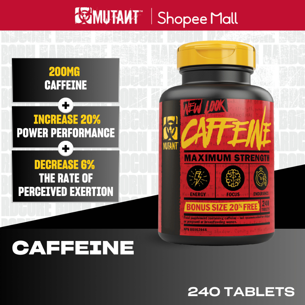 Mutant CAFFEINE 240 tablets | Strength and power sports | Weightlifters ...