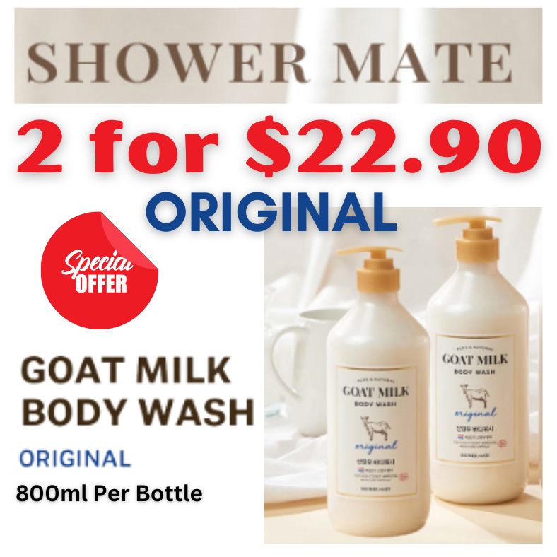 ShowerMate Goat Milk Body Wash Original 800ml X (2 for $22.90) x Made ...