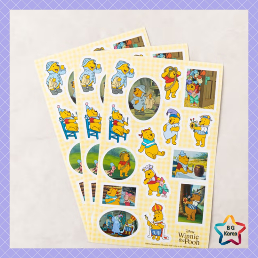 Disney Winnie the Pooh Epoxy Sticker Set (3 Sheets) / Vintage Pooh ...