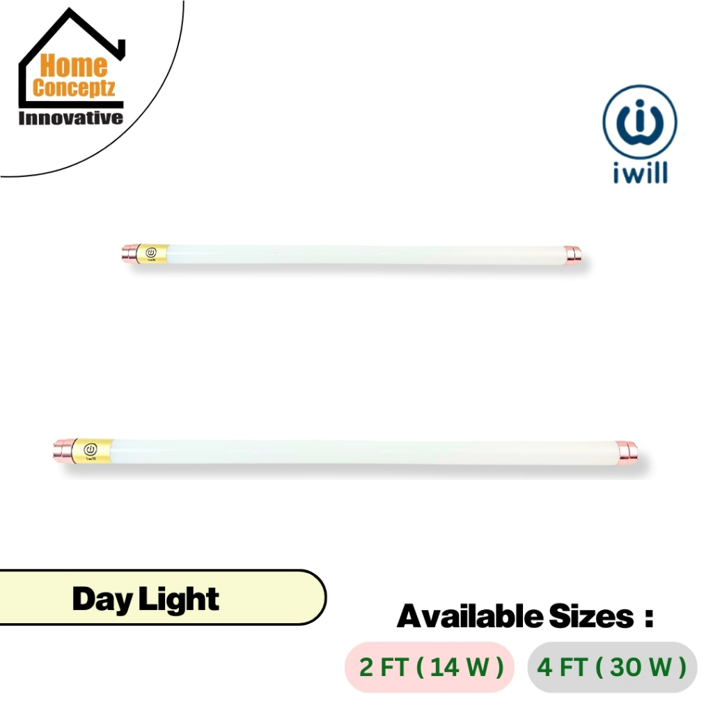 [ Electrical ] IWILL T8 LED Light Tube 2FT ( 14W ) & 4FT ( 30W ) LED Fluorescent Extra Bright ...