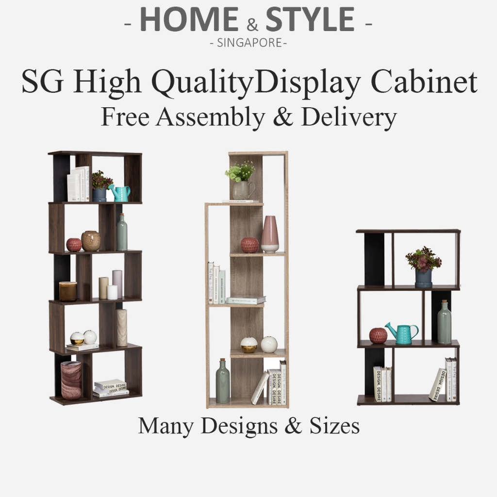 (SG Stock) Display Cabinet, Bookshelf Storage Rack, Storage Divider ...