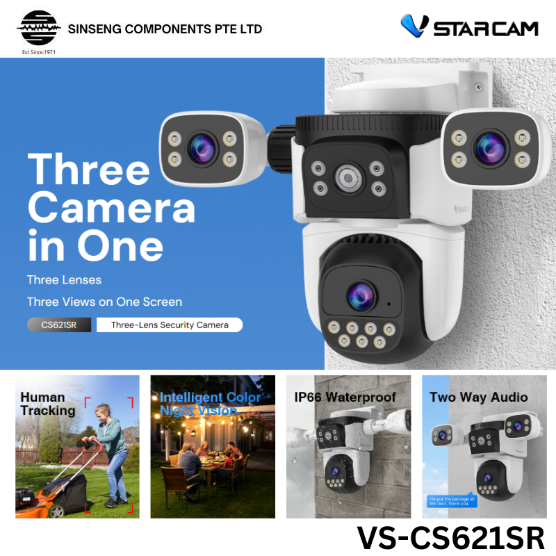 VStarcam Wifi 3 Lens Triple-Lens IP66 2MP+2MP+2MP PTZ Wireless IP CAMERA CCTV (APP:Vstarcam | O ...