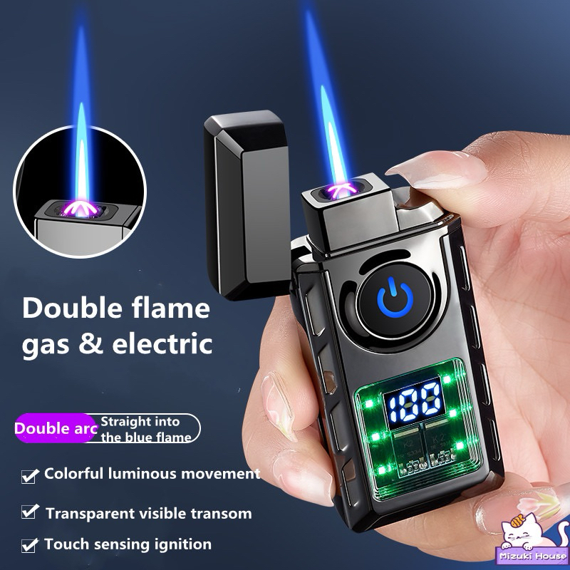 TH632 Lighter Creative Double Flame gas & electric touch sensing ...