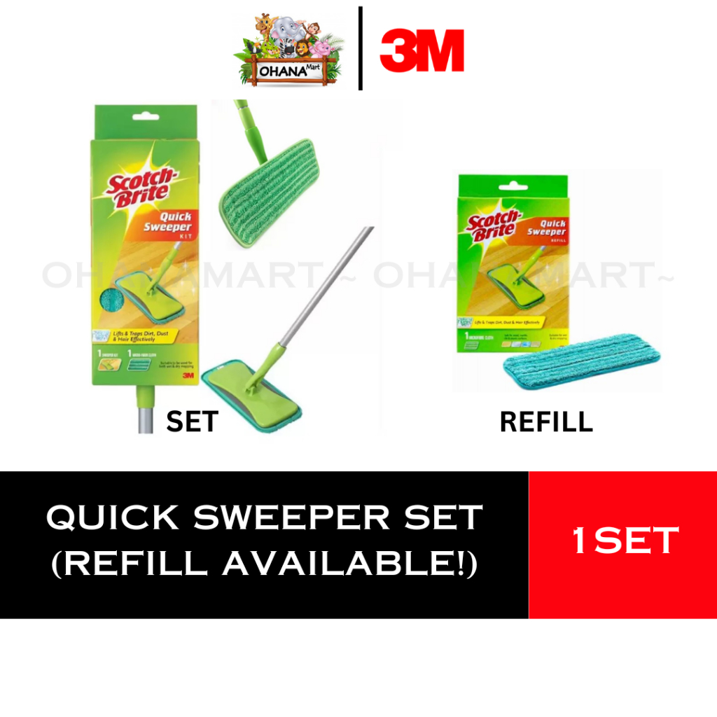 3M Scotch Brite™ Quick Sweeper Mop - Lifts Dust, Hair and fine ...
