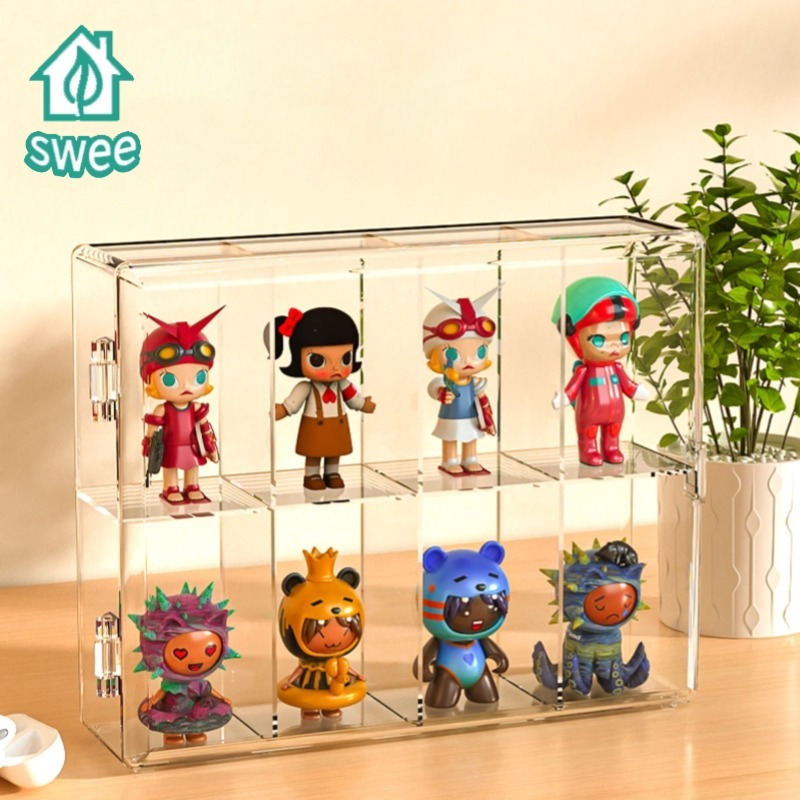 Transparent Toy Collectibles Display Case—Acrylic Popmart Display Box ...