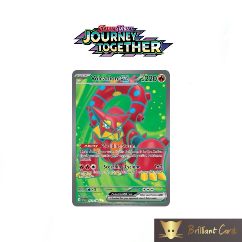 Pokemon Sv09 Journey Together Volcanion EX Scarlet Violet Card | Shopee ...