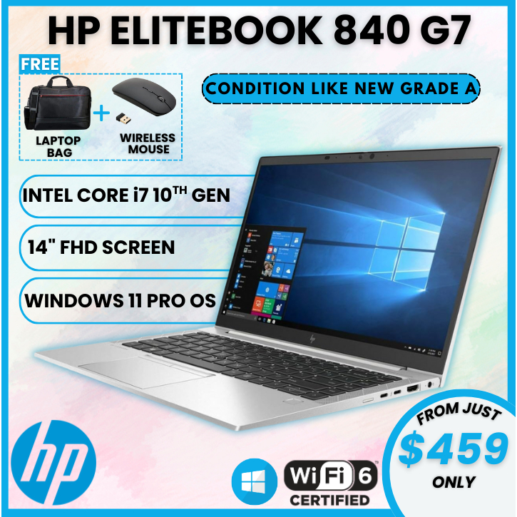 HP Elitebook 840 G7 Intel i7 10th Gen | 14" FHDScreen | 32GB RAM 512GB ...
