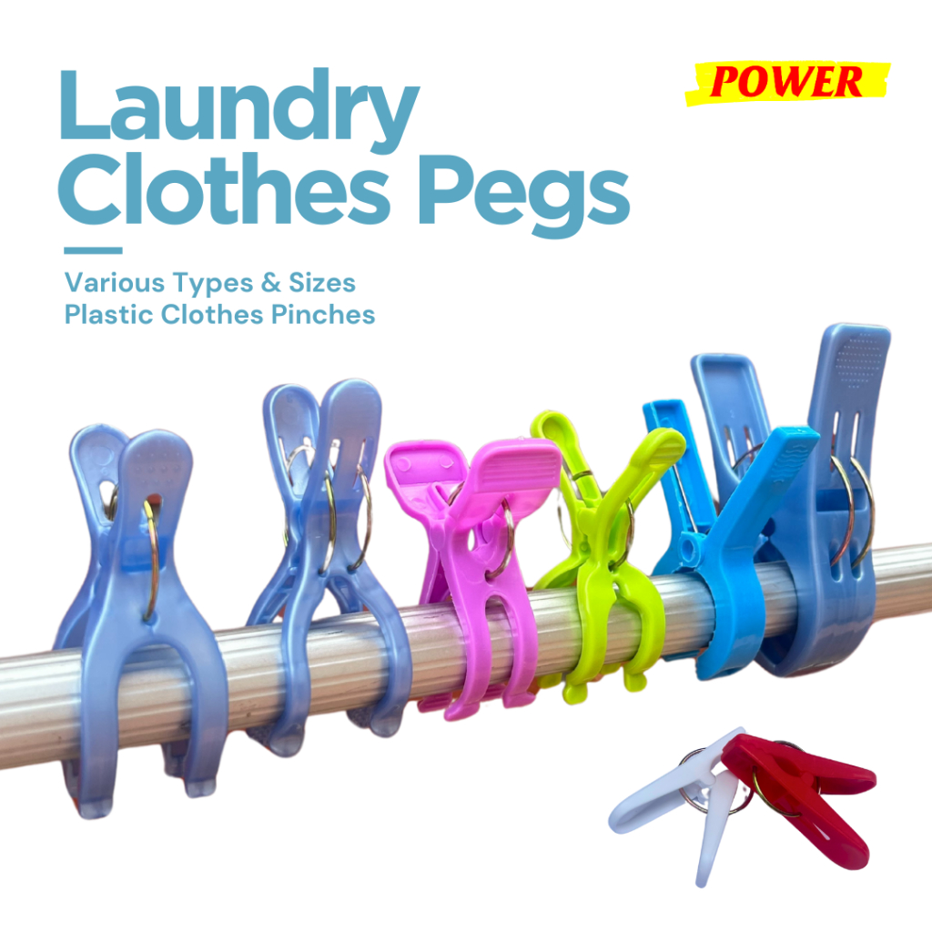 Plastic Laundry Pinches Clothes Peg Large Regular Small Mini Pegs Clip ...