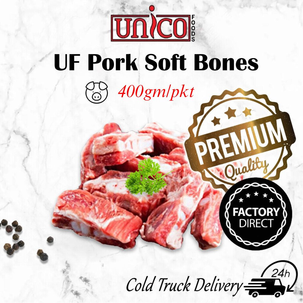[UNICOFOODS] UF Frozen Pork Soft Bone Cut 400g +/-) | 软骨粒 | Shopee ...