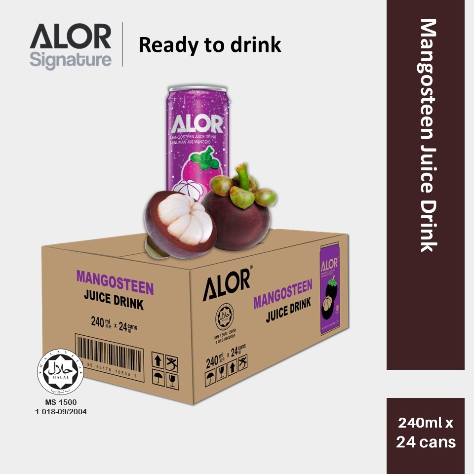 ALOR Mangosteen Fruit Juice (240ml x 24 cans) | Shopee Singapore