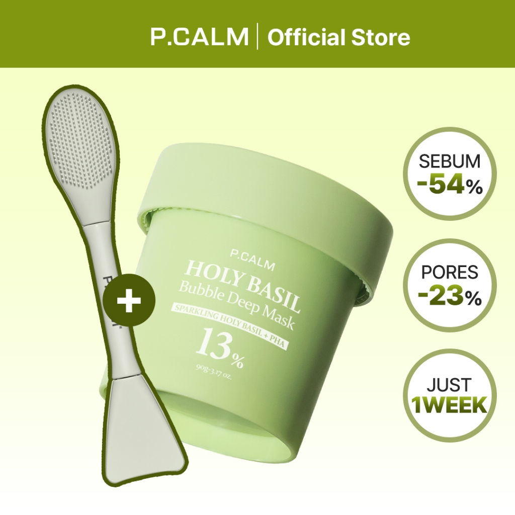 Add-on Deal [P.CALM] Holy Basil Bubble Deep Mask 90g | Shopee Singapore