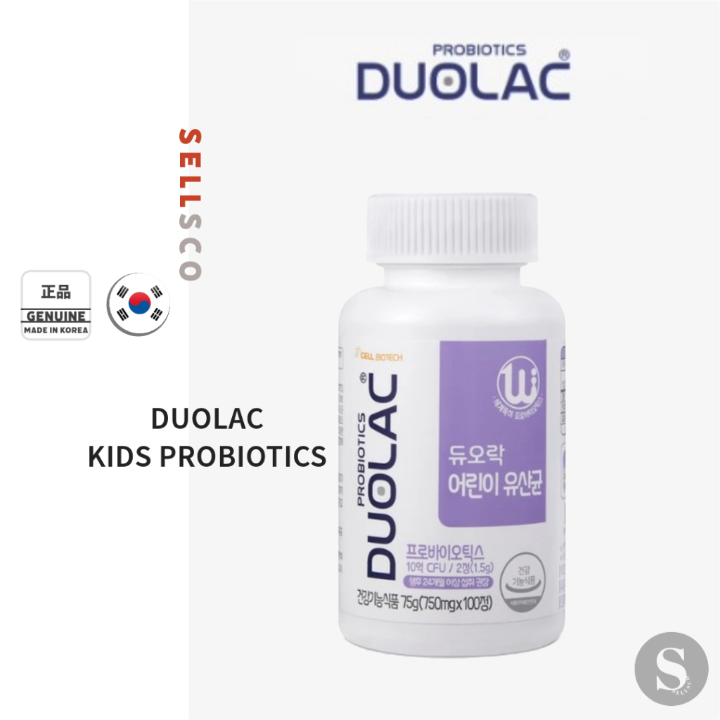 Duolac Kids Probiotics 750mg(100tablet) digestive probiotic microbiome ...