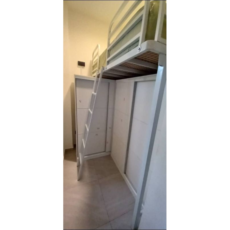 Loft bed+2 set sliding door wardrobe customize singapore/helper room ...