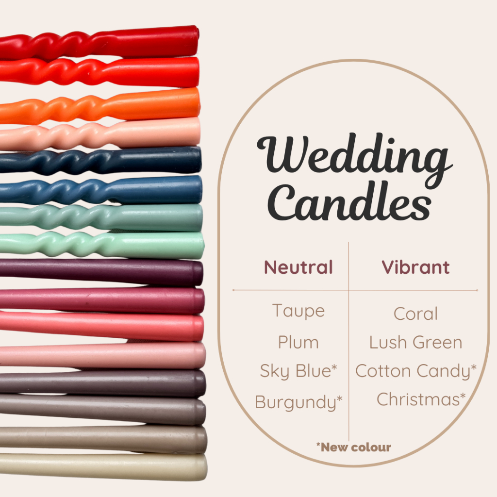 Gradient Candles for Weddings & Themed Events - 25cm - Taper & Mid ...