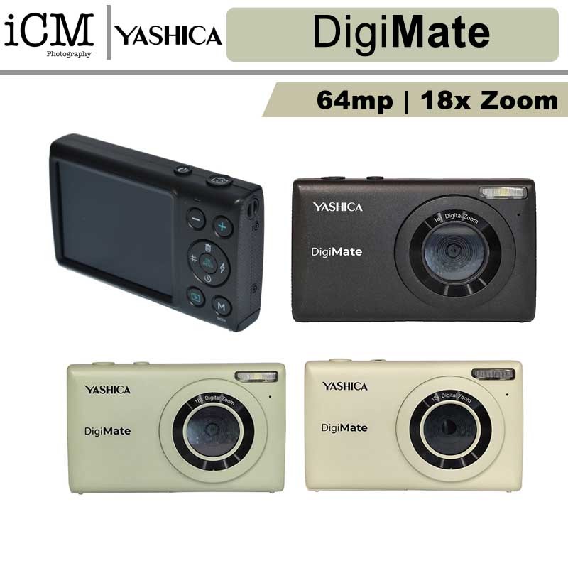YASHICA DigiMate 64mp Compact Digital Camera 18x Zoom/ 4k Digital Camera | Shopee Singapore