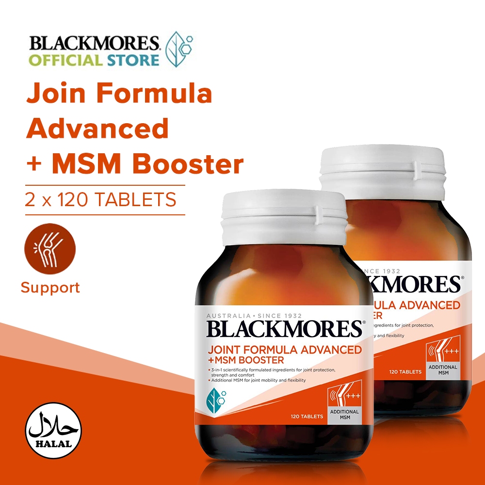 [Bundle of 2] Blackmores Joint Formula Advanced With MSM Booster (120s ...