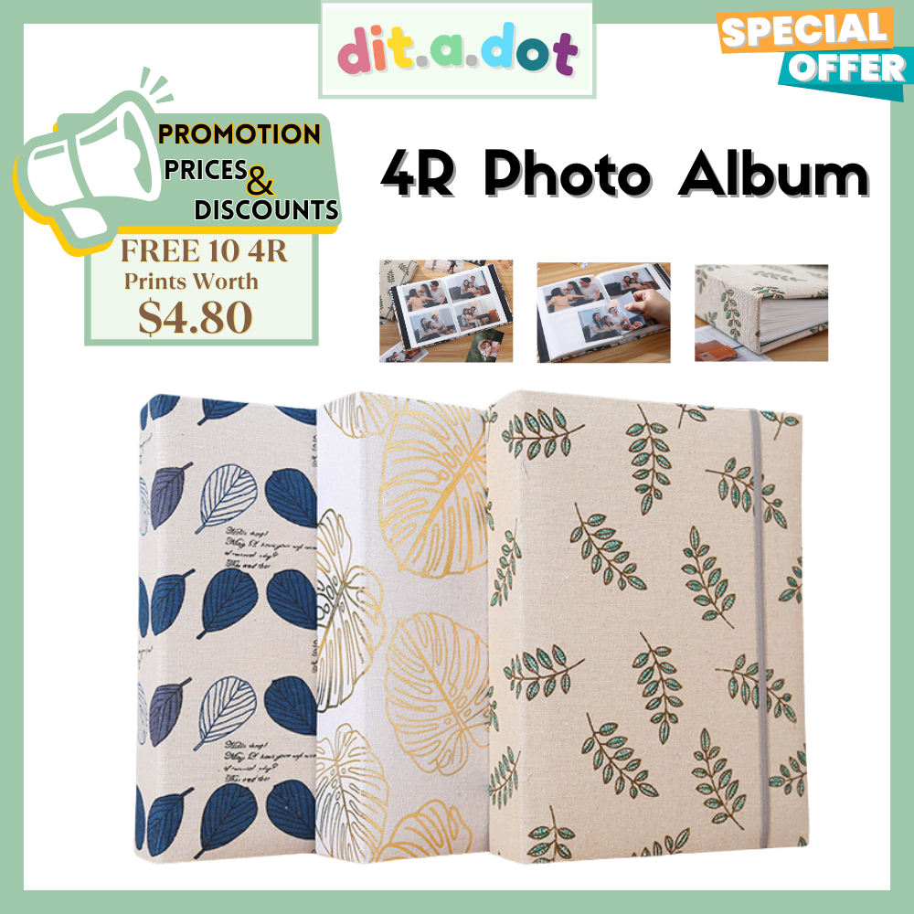 [SG] DitaDot 4R Photo Album 200 Sheets Insert Type Photobook 6 Inch ...