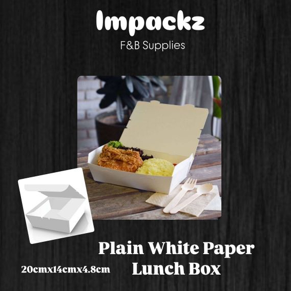PLAIN WHITE PAPER LUNCH BOX | Shopee Singapore