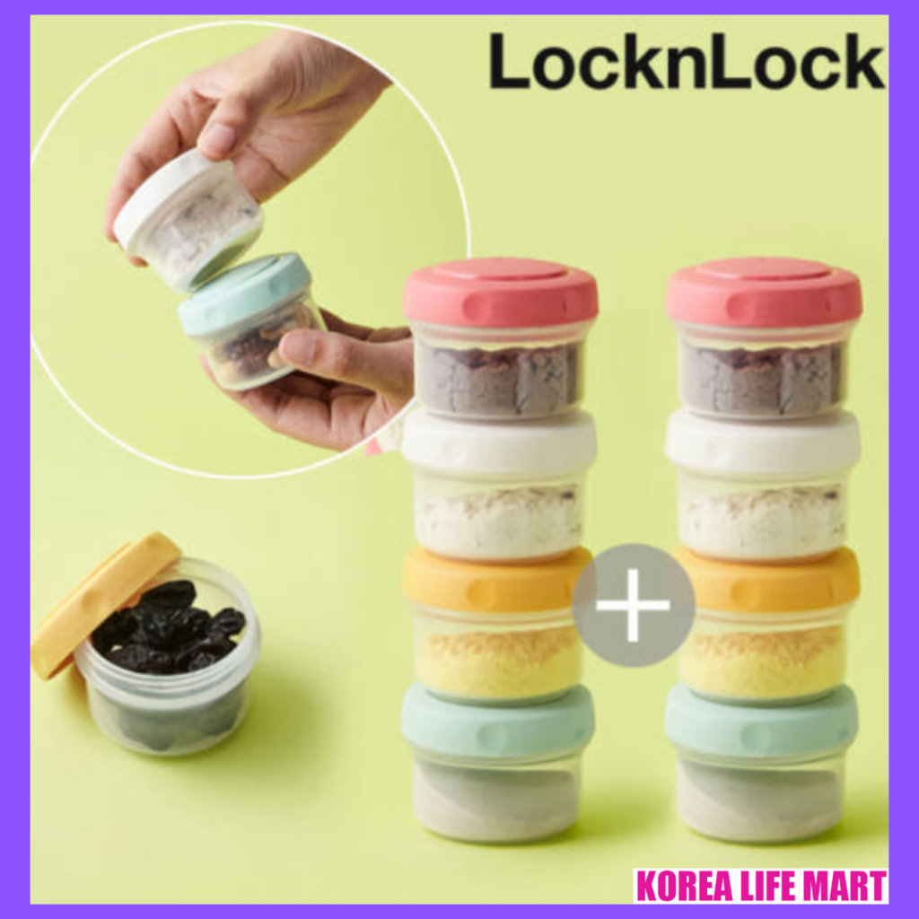 LocknLock Mini Portion Containers – 80ml, 8-Piece Set (4P + 4P ...