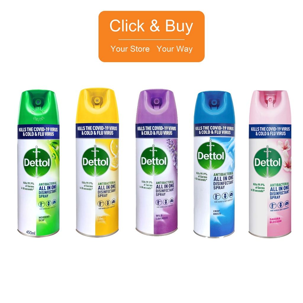 Dettol All In One Disinfectant Spray 450ml (SG Packing) | Shopee Singapore