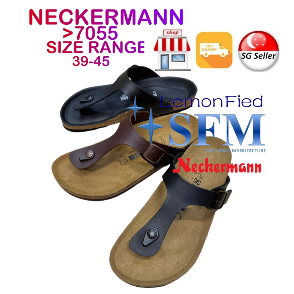NECKERMANN 7055 Size 39 - 45 SANDALS Black Red Brown MEN SG SELLER ...