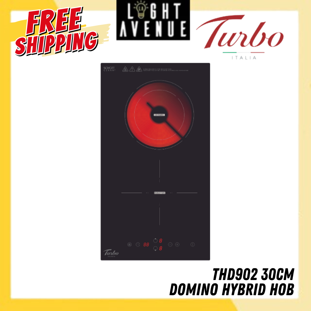 Turbo Italia - THD902 30cm domino hybrid hob with induction & ceramic ...