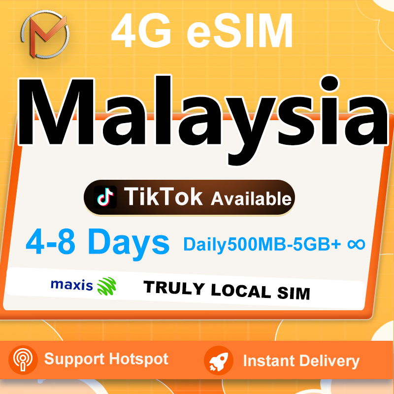 eSIM Malaysia Turbo 4-8Days High Speed Malaysia Data | Instant Delivey ...