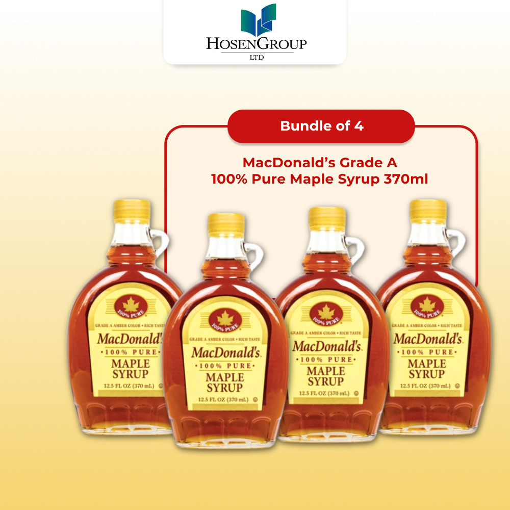 [Bundle of 4] MacDonald's Grade A 100% Pure Maple Syrup 370ml (Product ...