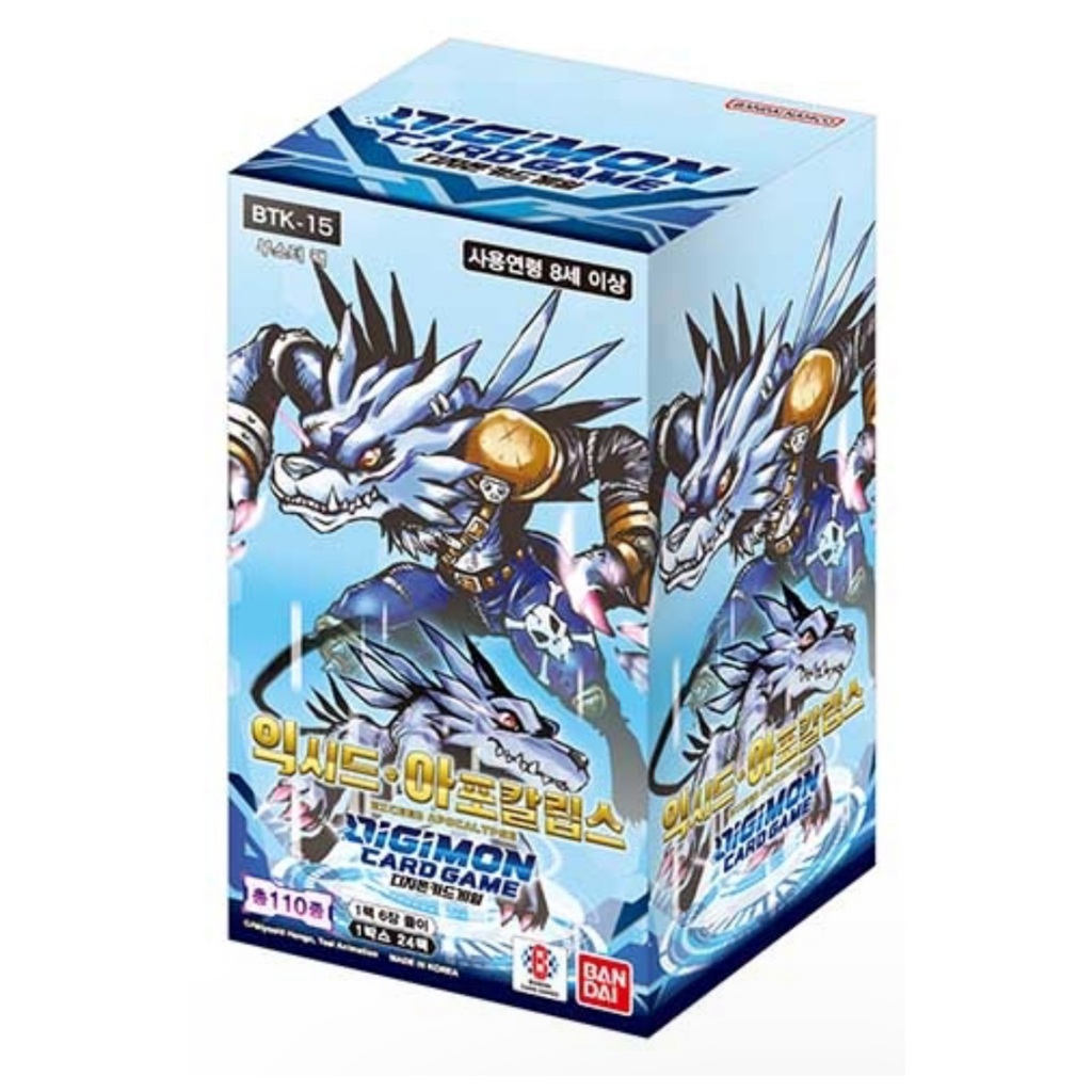 KOREAN DIGIMON TCG Booster Pack Exceed Apocalypse [BTK-15] Box(24 Packs ...