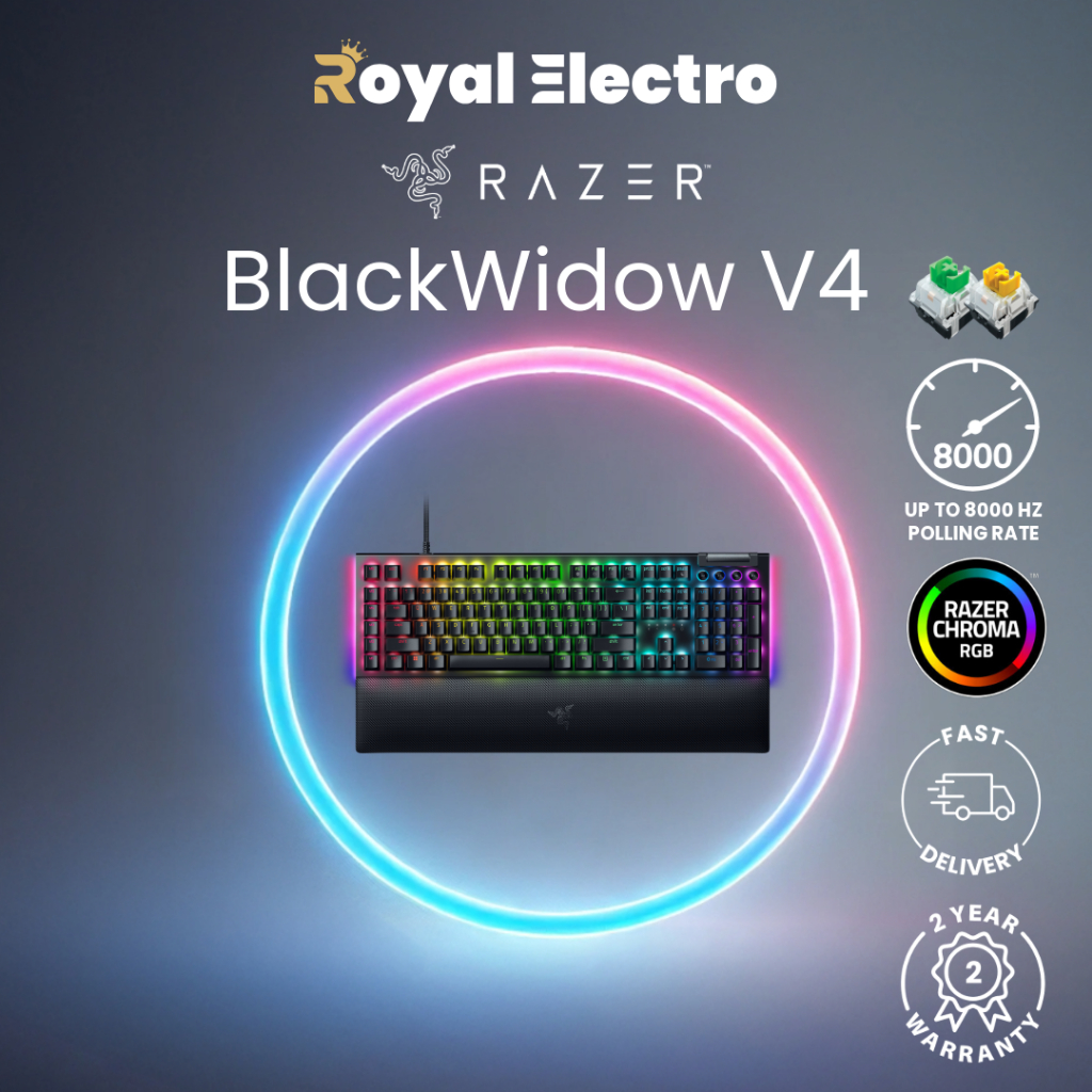 Razer BlackWidow V4 - US Layout - Mechanical Gaming Keyboard with Razer ...