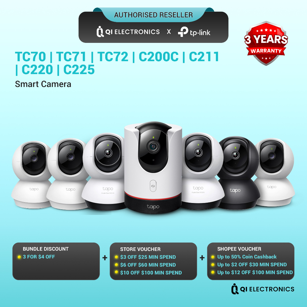 TP-LINK Tapo TC70 | TC71 | TC72 | TC74 | C200C | C210 | C211 | C225 ...