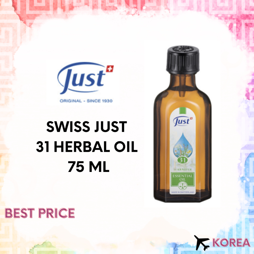 [Swiss JUST] 31 Herbal Oil 75 ml Original (Made in Switzerland ...