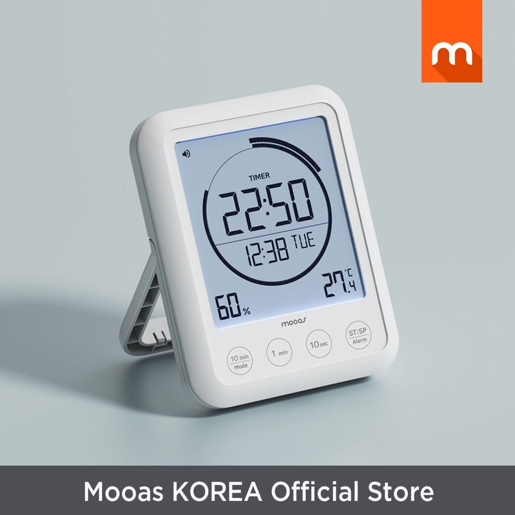 mooas Visual Timer Clock, Digital Bathroom Shower Clock Waterproof ...