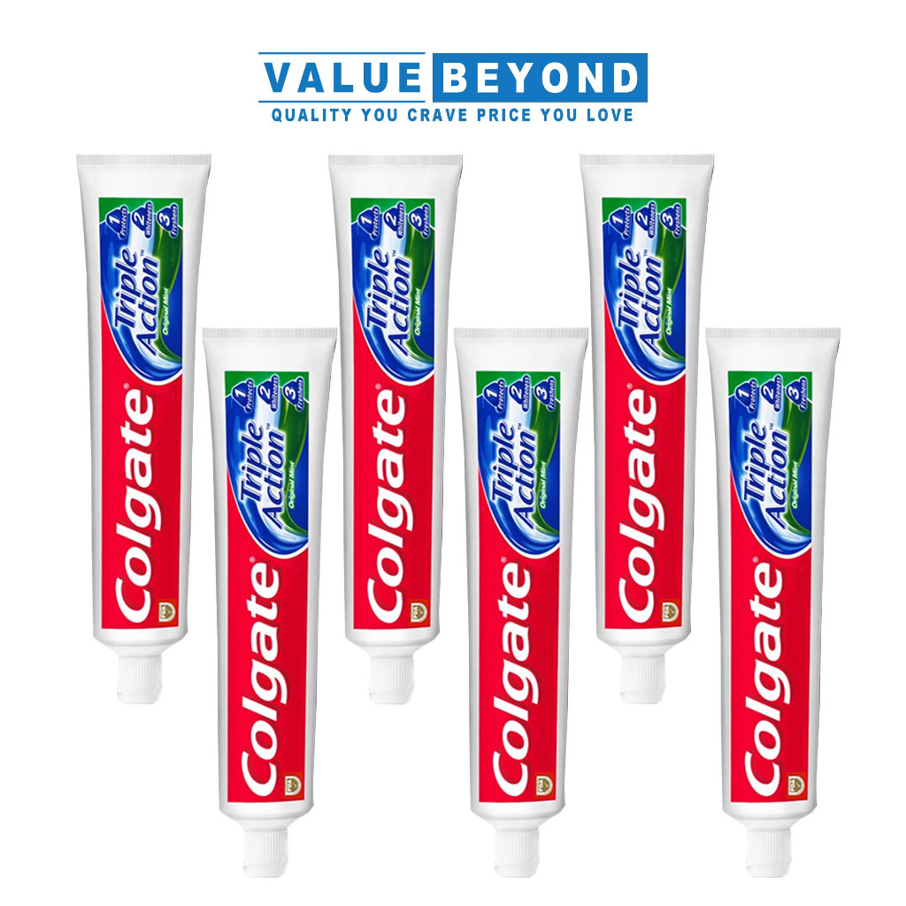 (BUNDLE OF 6) Colgate Triple Action Toothpaste 180g | Shopee Singapore