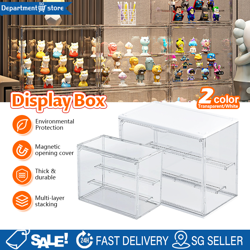 【SG Stock】Acrylic Popmart Display Box Figurine Display Case Molly ...
