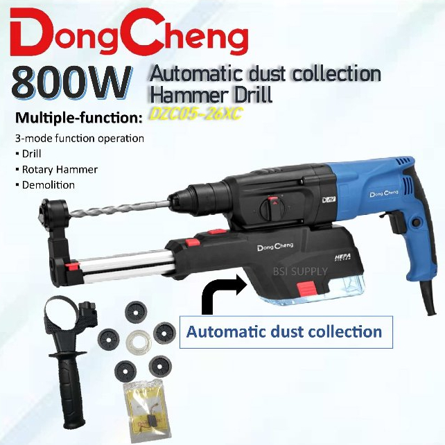 (SG Stock) Dong Cheng 800W Combination Rotary Hammer Drill With Dust ...