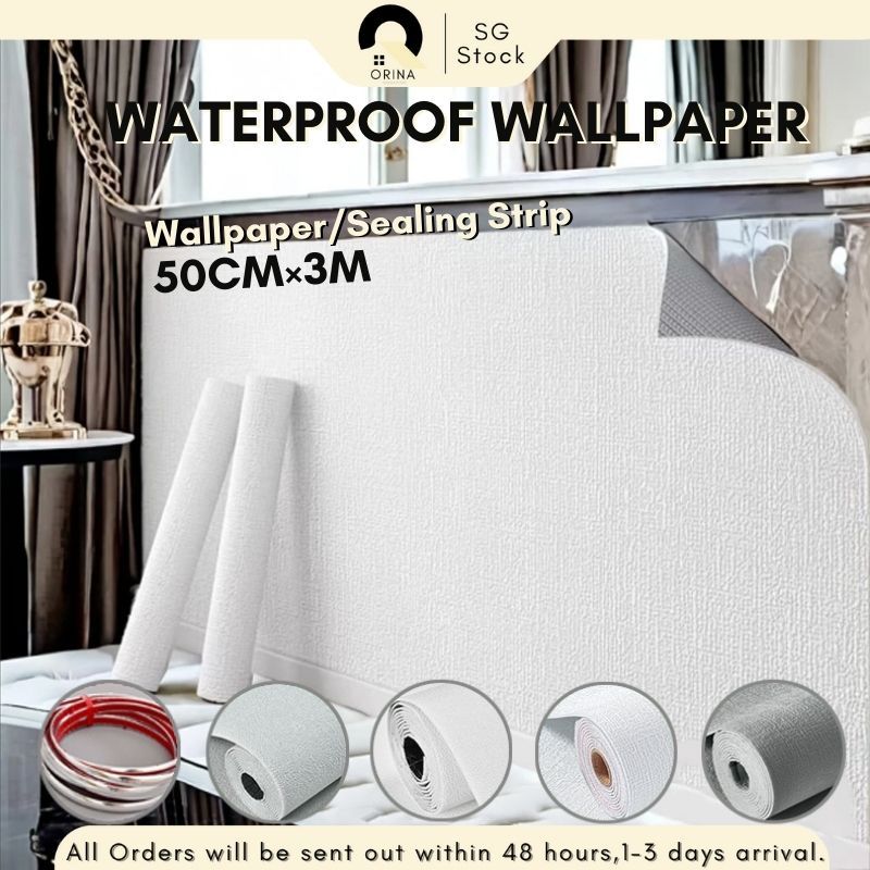 [SG] 3D Wallpaper for Living Room 3M Kitchen Adhesive Nordic Wallpaper ...