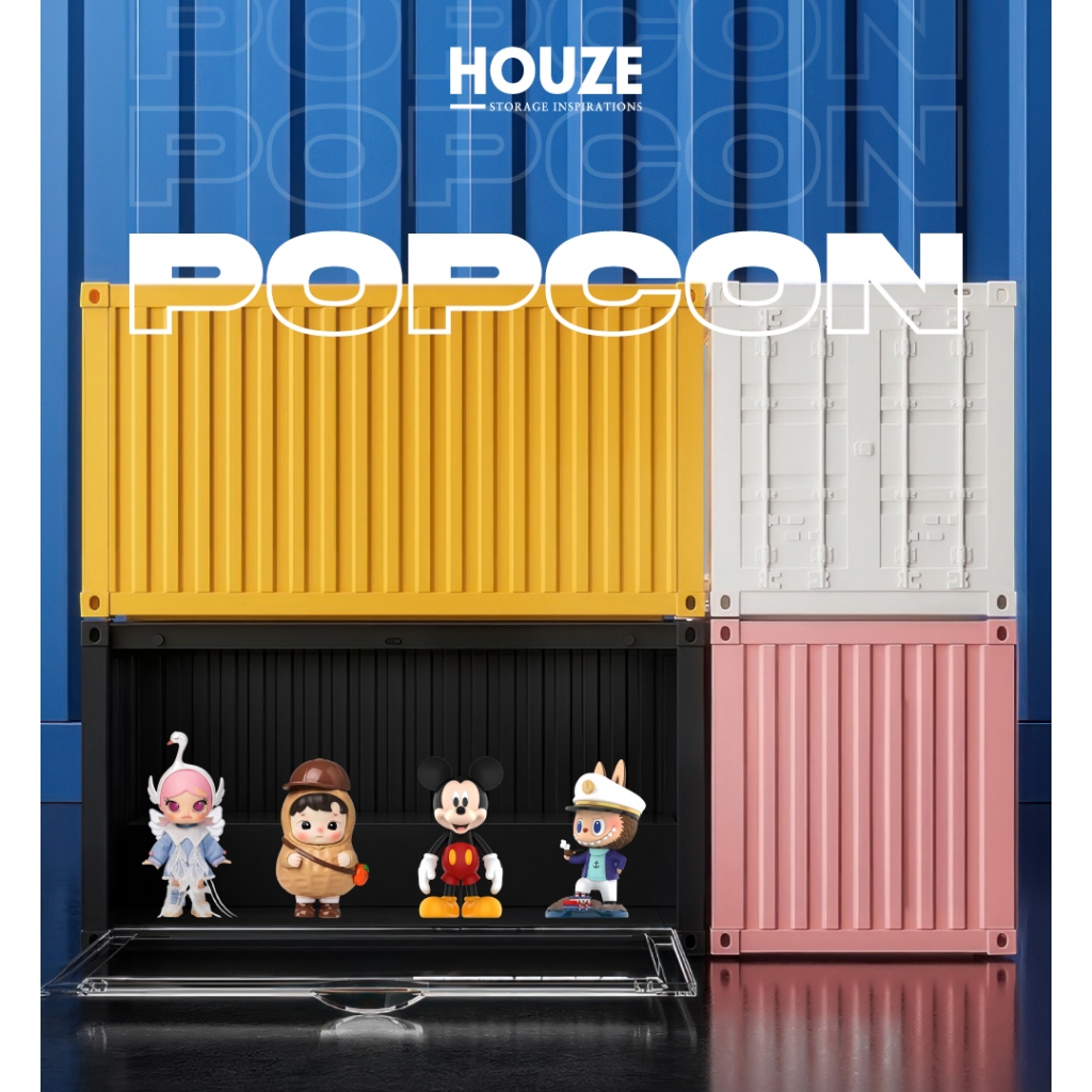 HOUZE - POPCON - S | M | L | XXL Popmart Container Display Box w Shelf ...
