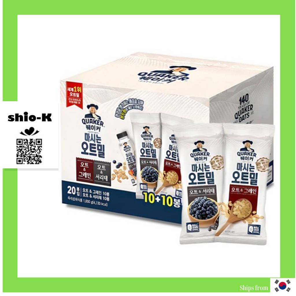 [QUAKER]Drinkable Oatmeal 50g x 20pack/Protein Boost/Oats & Korean Rice ...