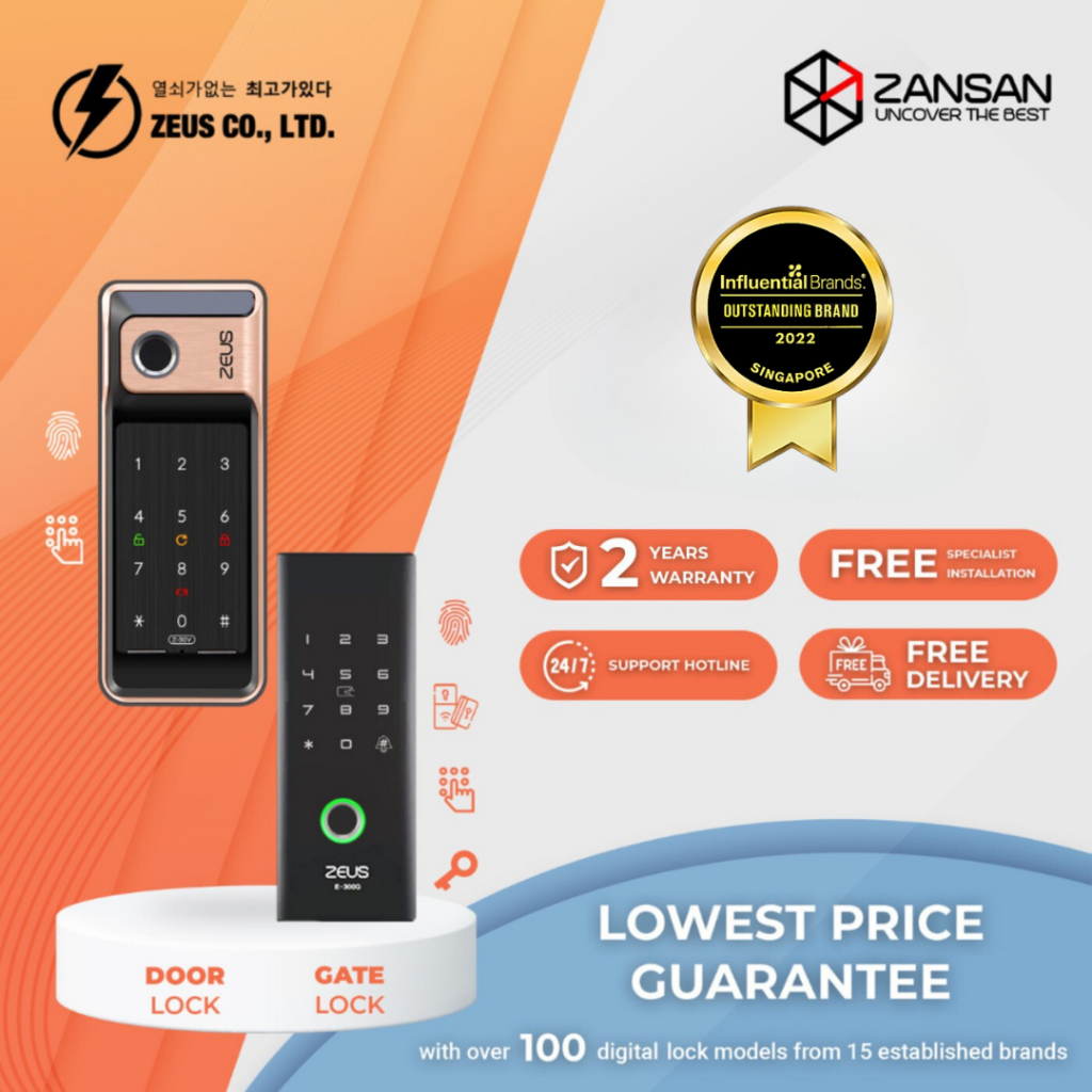 [BEST SELLER] Zeus Z-30V Digital Door Lock - Passcode / Fingerprint ...